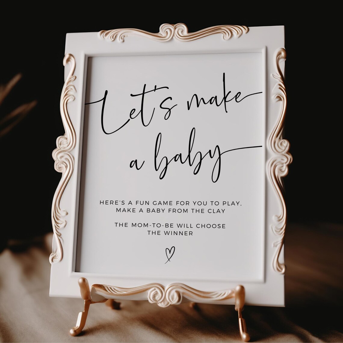 Let's Make a Baby Game, Printable Baby Shower Game Sign, Instant ...