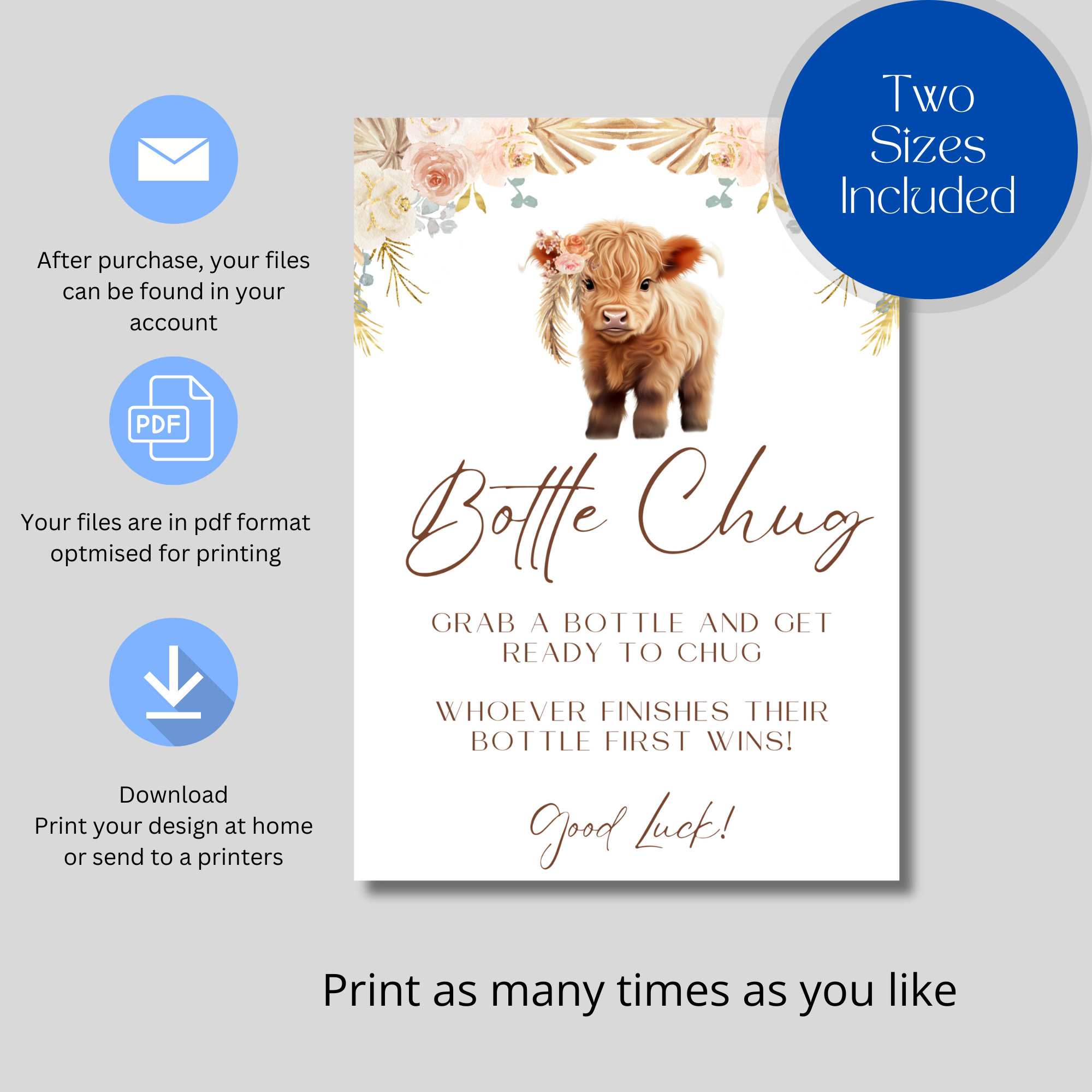 Baby Bottle Chug Game, Baby Shower Game, Baby Shower Activity, Baby ...