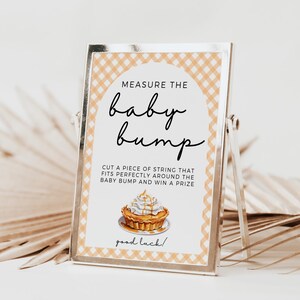 Measure the Baby Bump Baby Shower Game, A Little Cutie Pie is on the ...