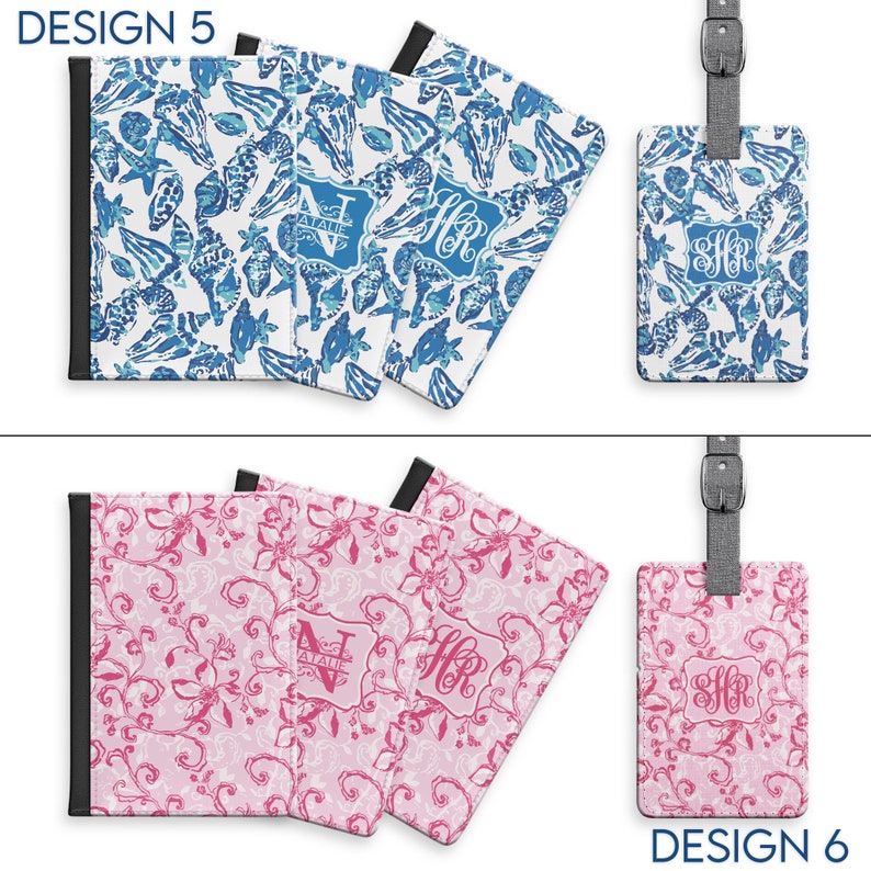 Pink Passport Cover Travel Gift Matching Luggage Tag Preppy Passport ...