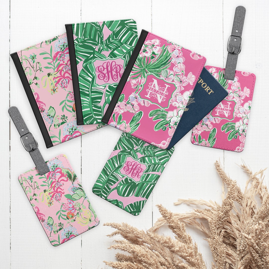 Pink Passport Cover Travel Gift Matching Luggage Tag Preppy Passport ...