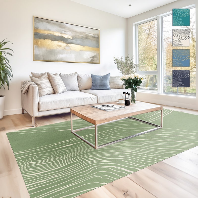 Modern Green Area Rugs - Etsy