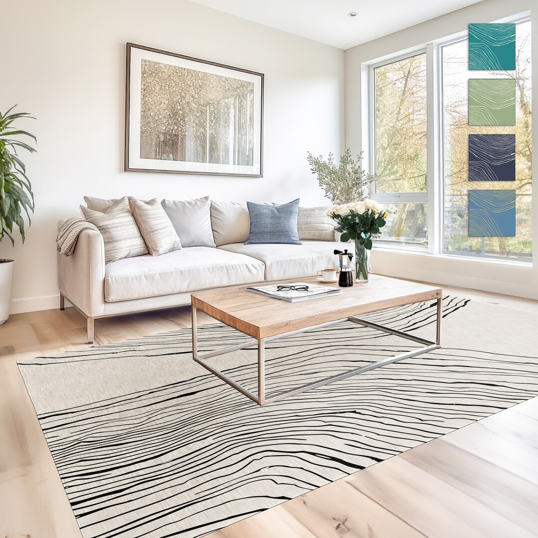 Custom Rug Beige Tree Ring Art Indoor Outdoor Living Room Area Rug ...