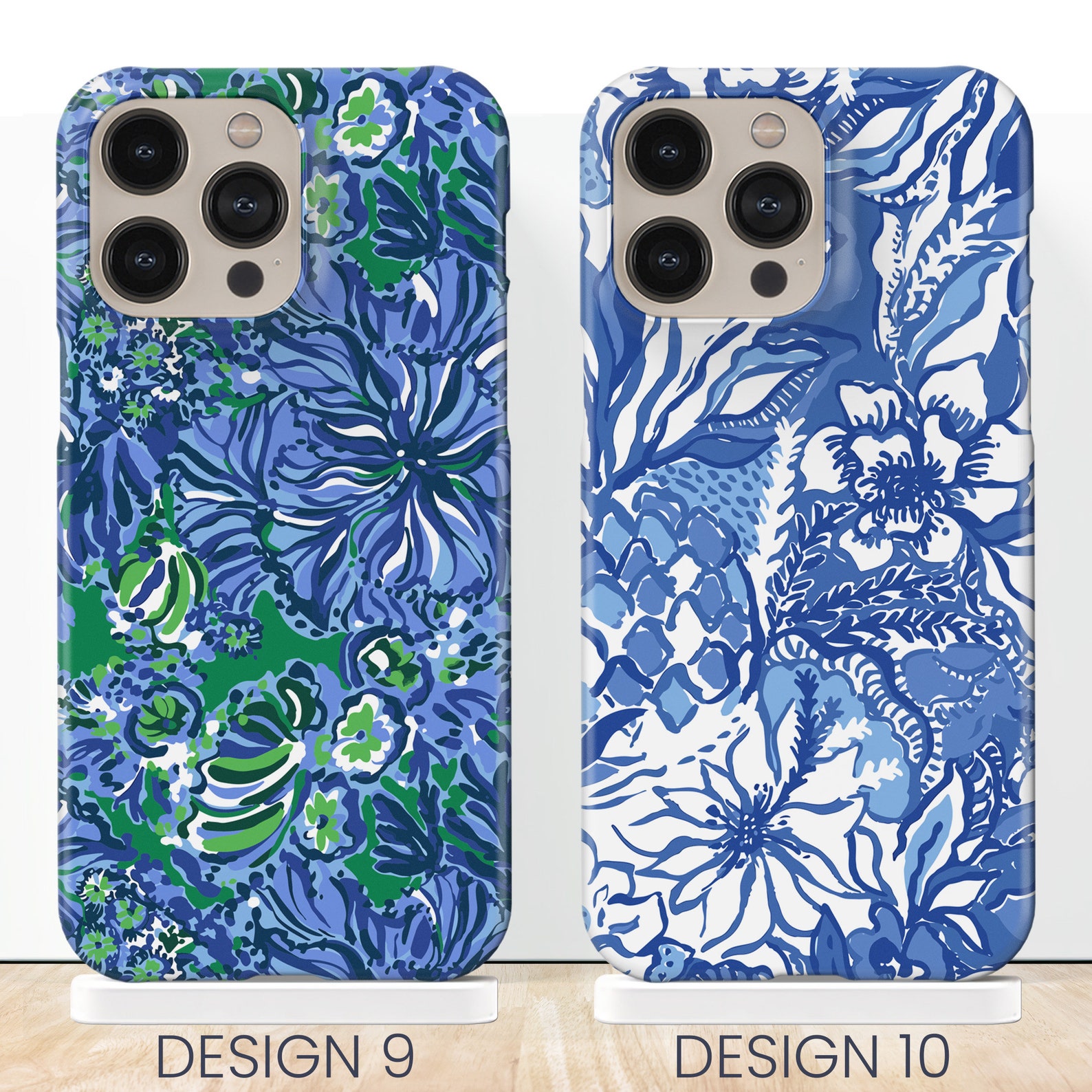 Preppy iPhone Case Navy Blue White Leopard Animal Print Bright Colorful ...