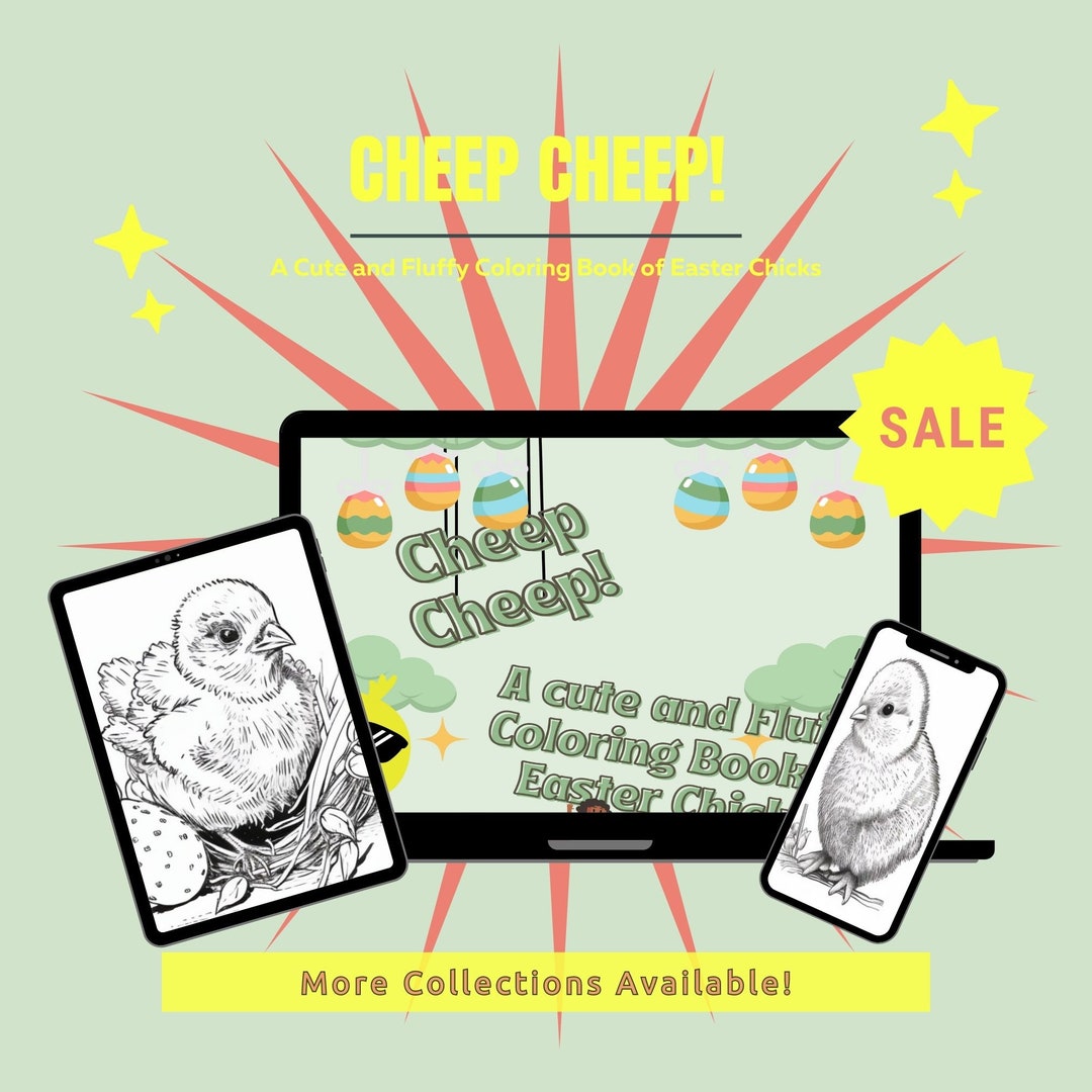 Cheep Cheep A Cute and Fluffy Coloring Book of Easter Chicks, Digital ...