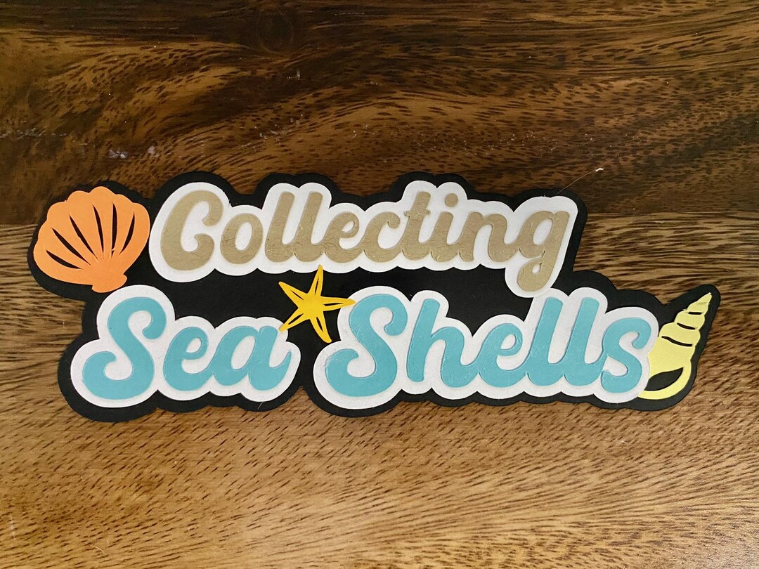 Collecting Sea Shells Scrapbook Title - Etsy