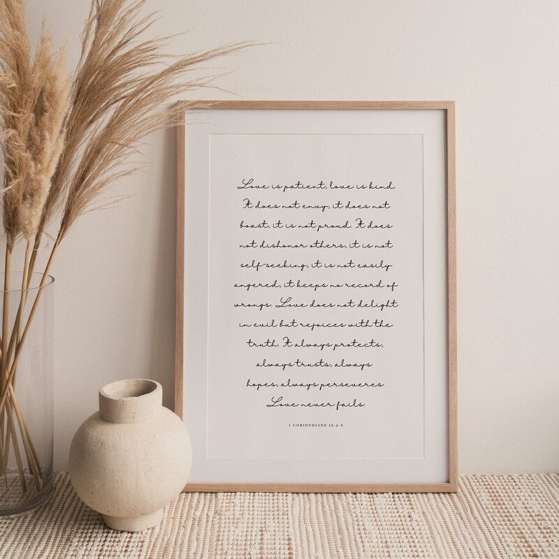 1 Corinthians 13 4 7 - Etsy