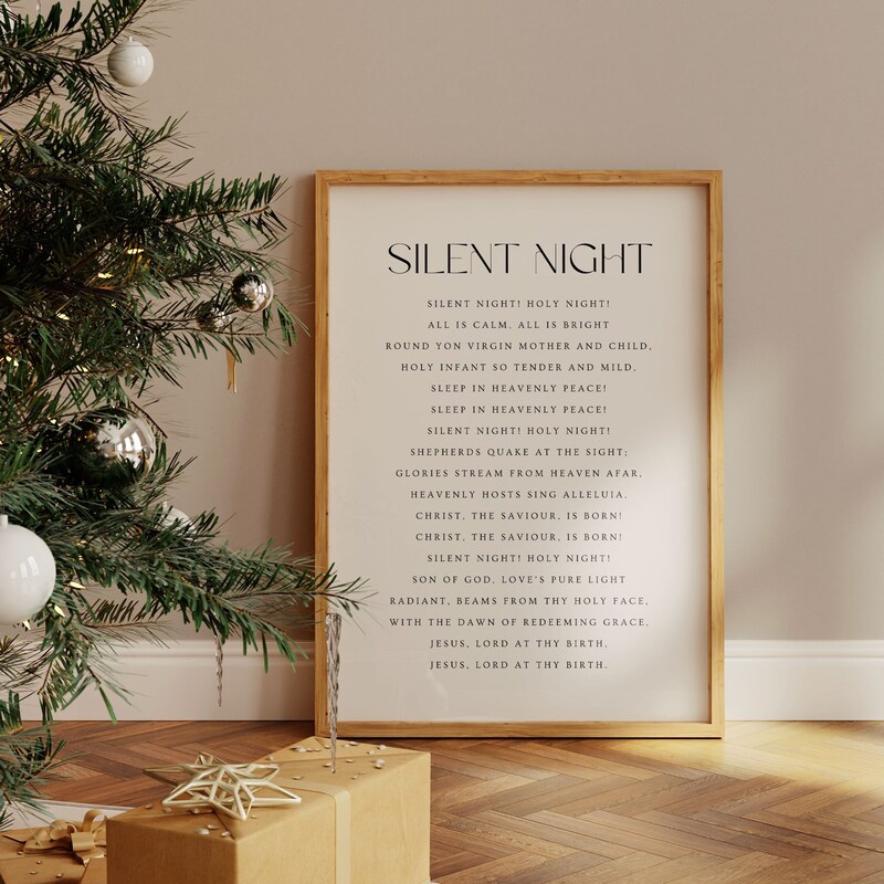 Silent Night Wall Decor - Etsy