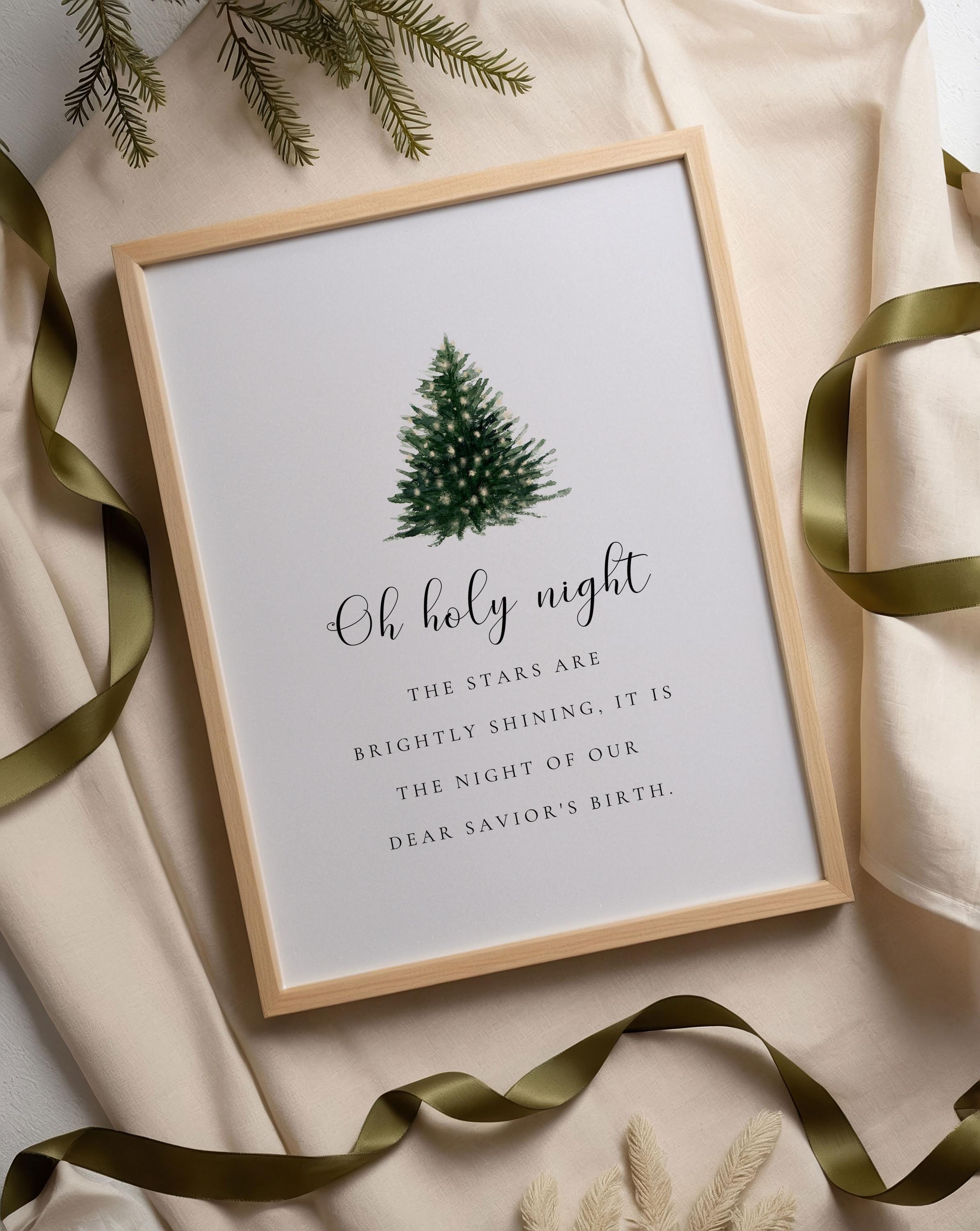 Oh Holy Night Wall Art, Christian Christmas Wall Art, Christian ...
