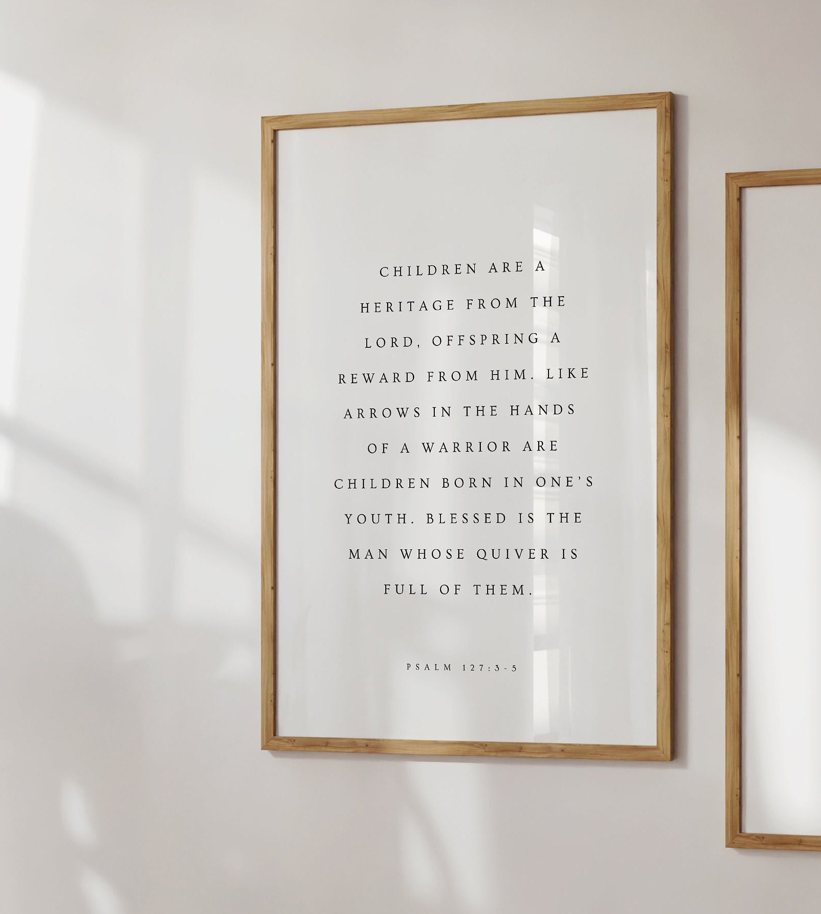 Psalm 127:3-5, Children Are a Heritage From the Lord, Nursery Bible ...