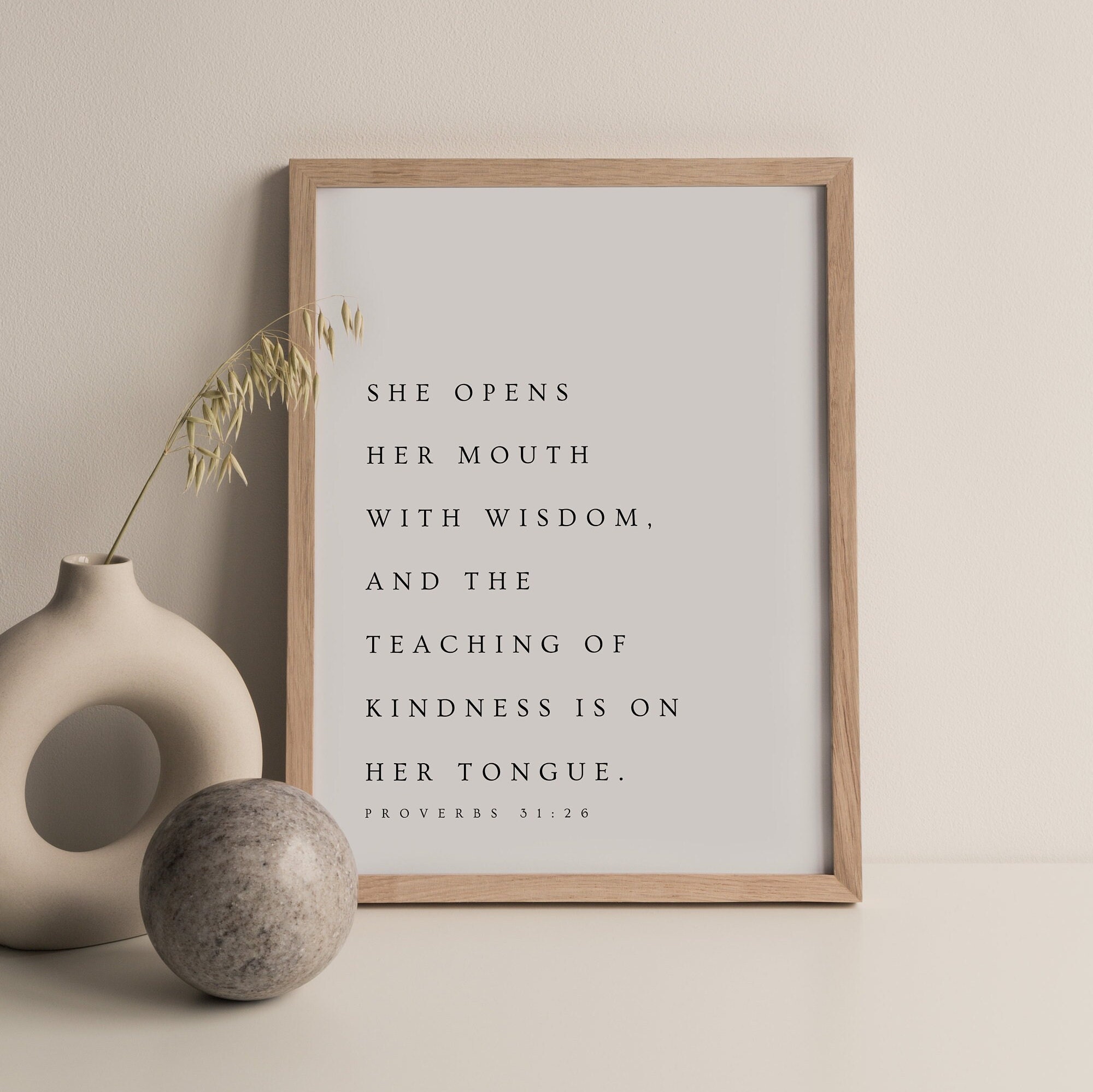 Proverbs 31:26, She Opens Her Mouth With Wisdom, Modern Christian ...