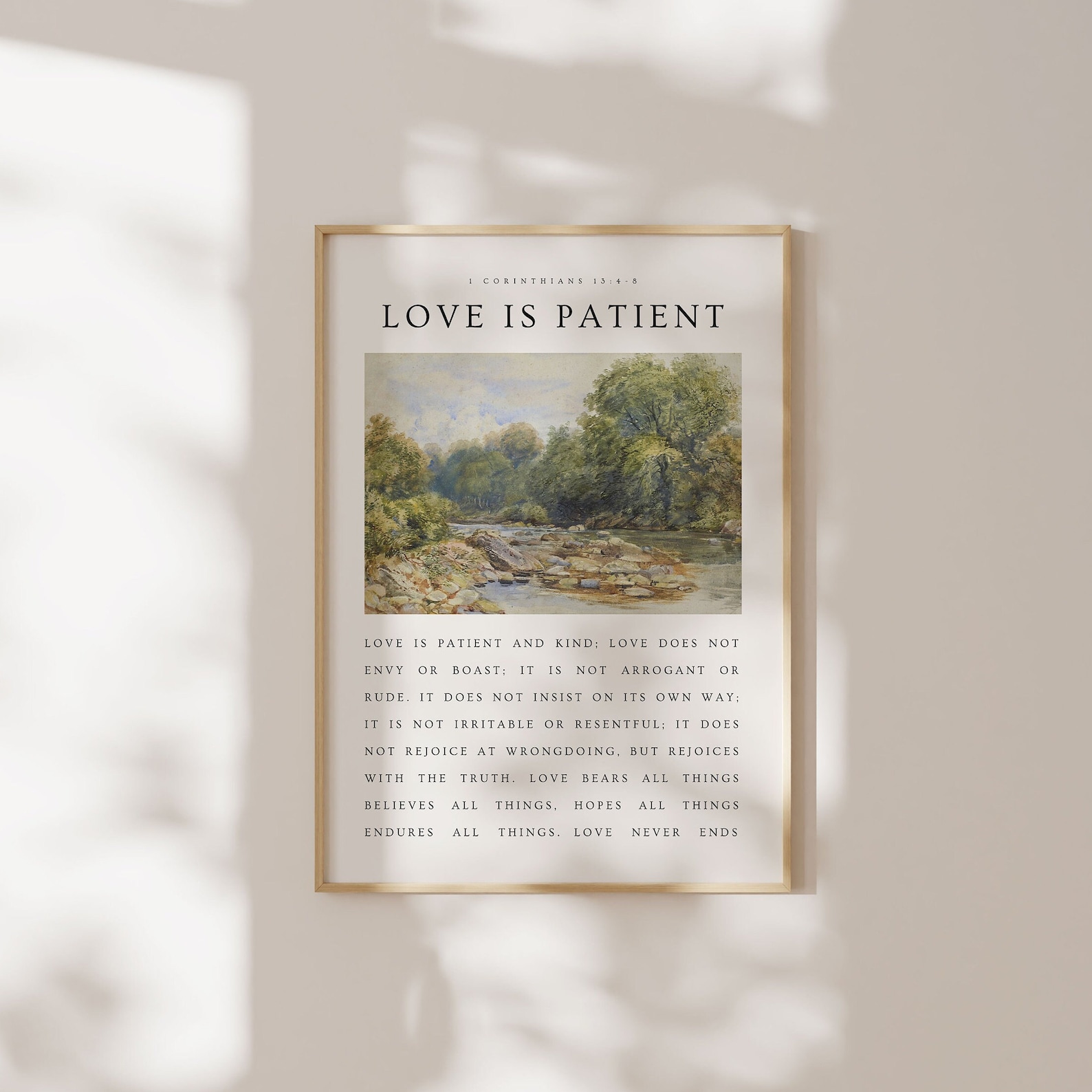 1 Corinthians 13:4-8, Love is Patient Love is Kind, Vintage Christian ...