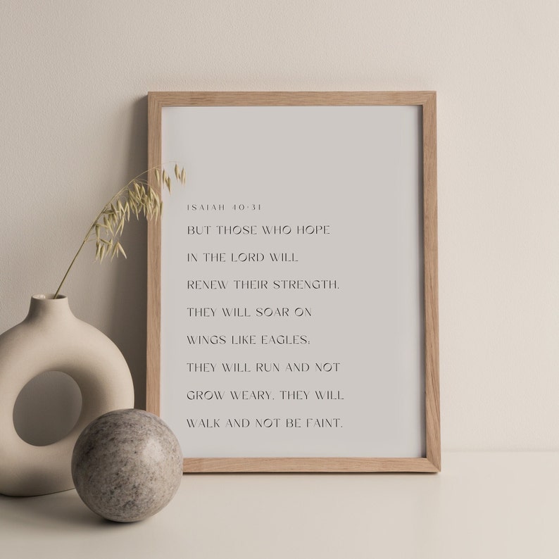 Isaiah 40:31, Those Who Hope in the Lord, Bible Verse Printable ...