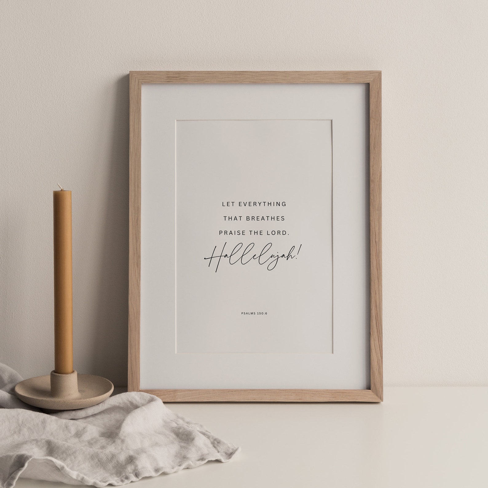 Psalms 150:6, Praise the Lord, Hallelujah Poster, Bible Verse Wall Art ...