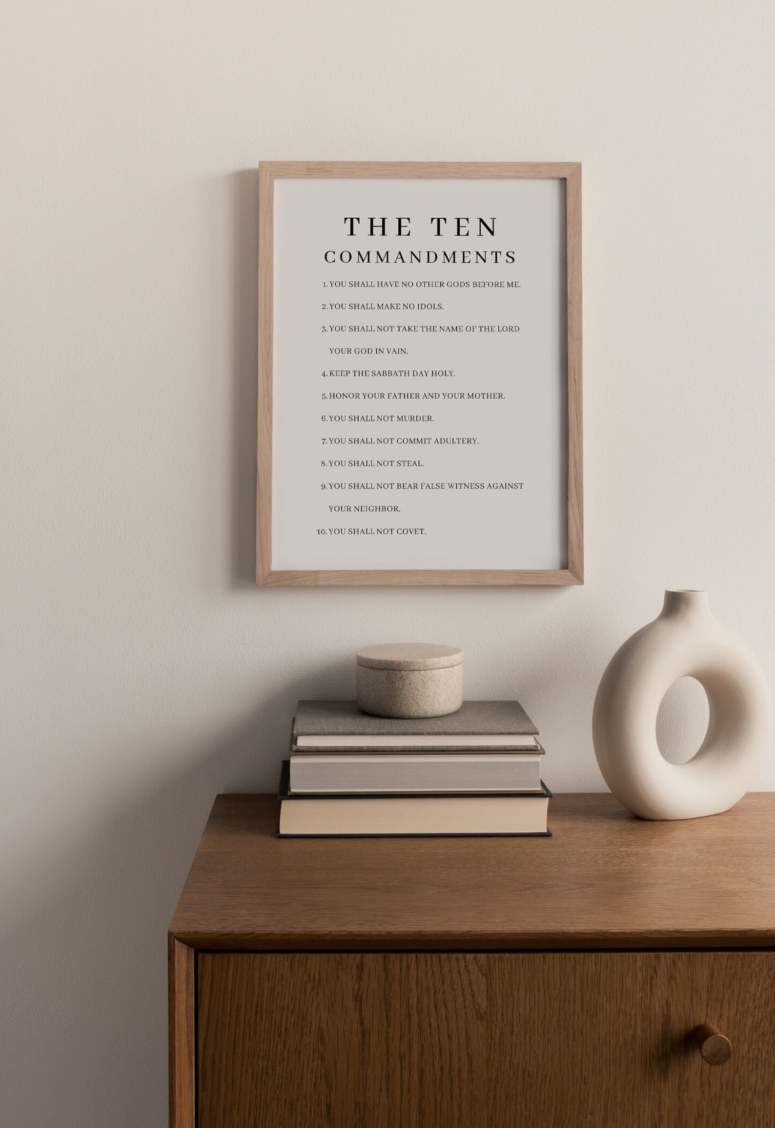 The Ten Commandments Bible Verse Wall Art Ten Commandments - Etsy