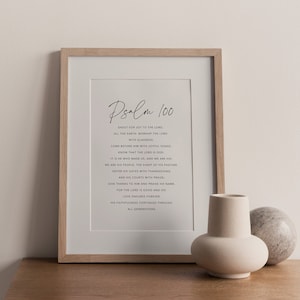 Psalm 100 Wall Art, Psalm 100 Printable, Bible Verse Printable, Psalm ...