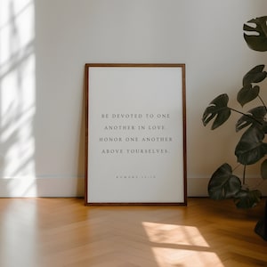 Romans 12:10, Be Devoted to One Another in Love, Christian Printable ...