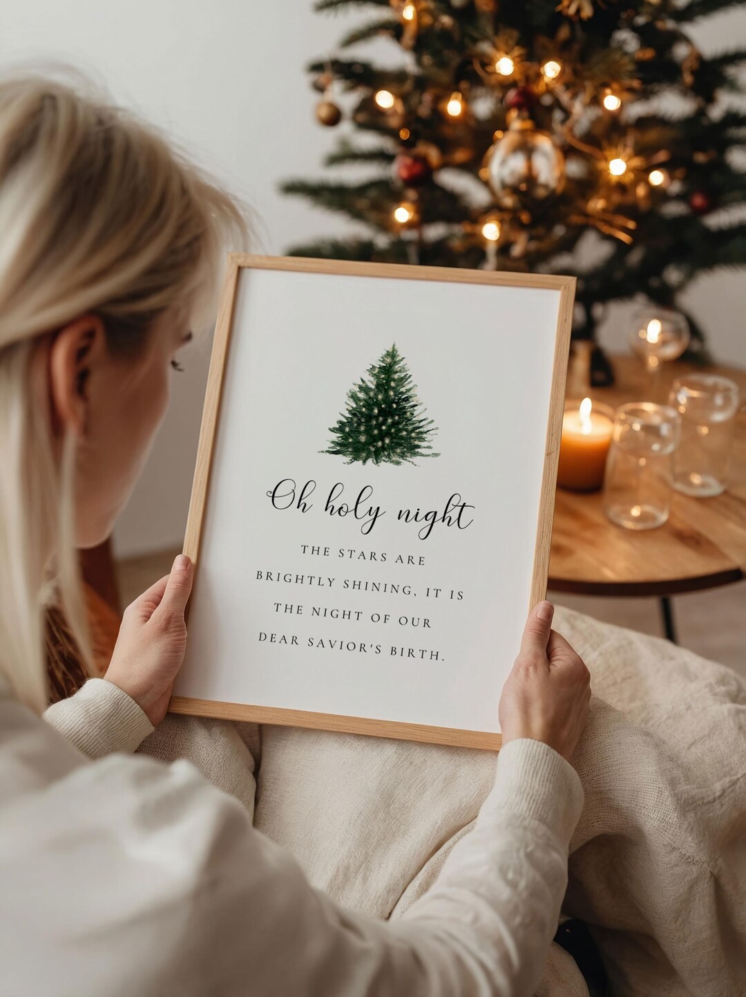 Oh Holy Night Wall Art, Christian Christmas Wall Art, Christian ...
