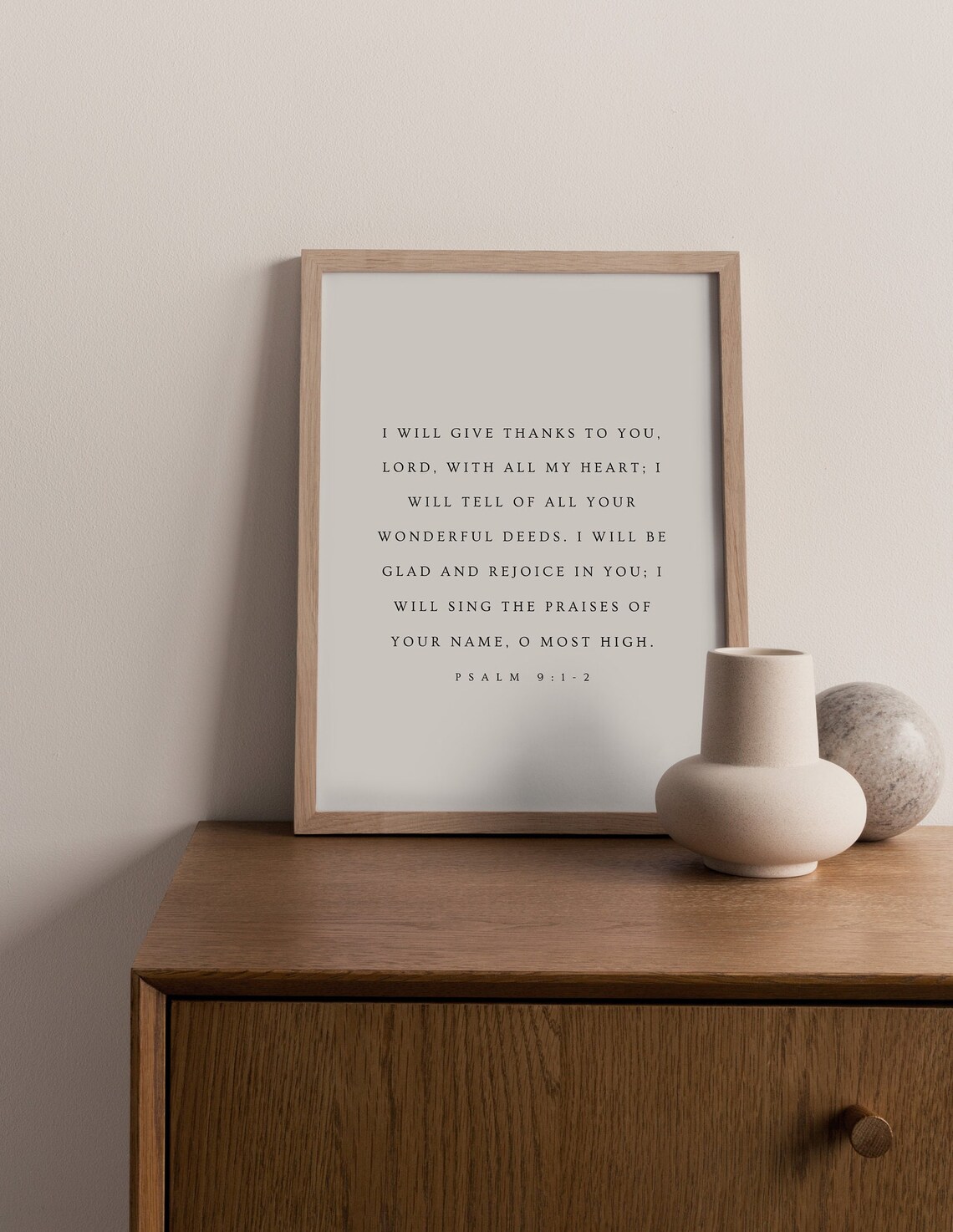 Psalm 9:1-2 I Will Give Thanks to You Lord Thanksgiving - Etsy