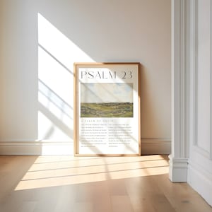 Psalm 23 Wall Art, the Lord is My Shepherd Print, Psalm 23 Printable ...