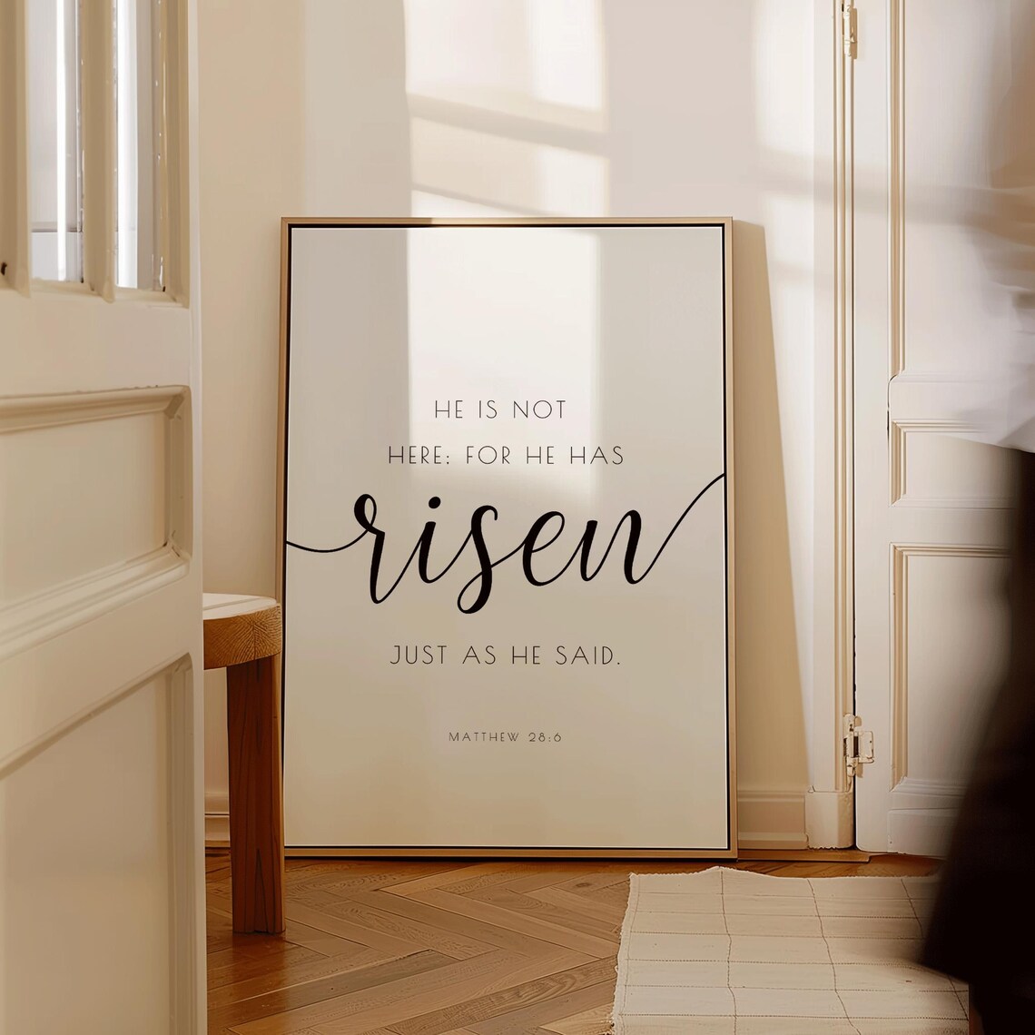Matthew 28:6, He is Not Here He Has Risen, He is Risen Wall Art, Easter ...
