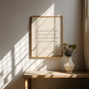 Romans 12:10, Be Devoted to One Another in Love, Christian Printable ...