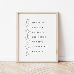 The Seven Heavenly Virtues Wall Art, the Seven Heavenly Virtues ...