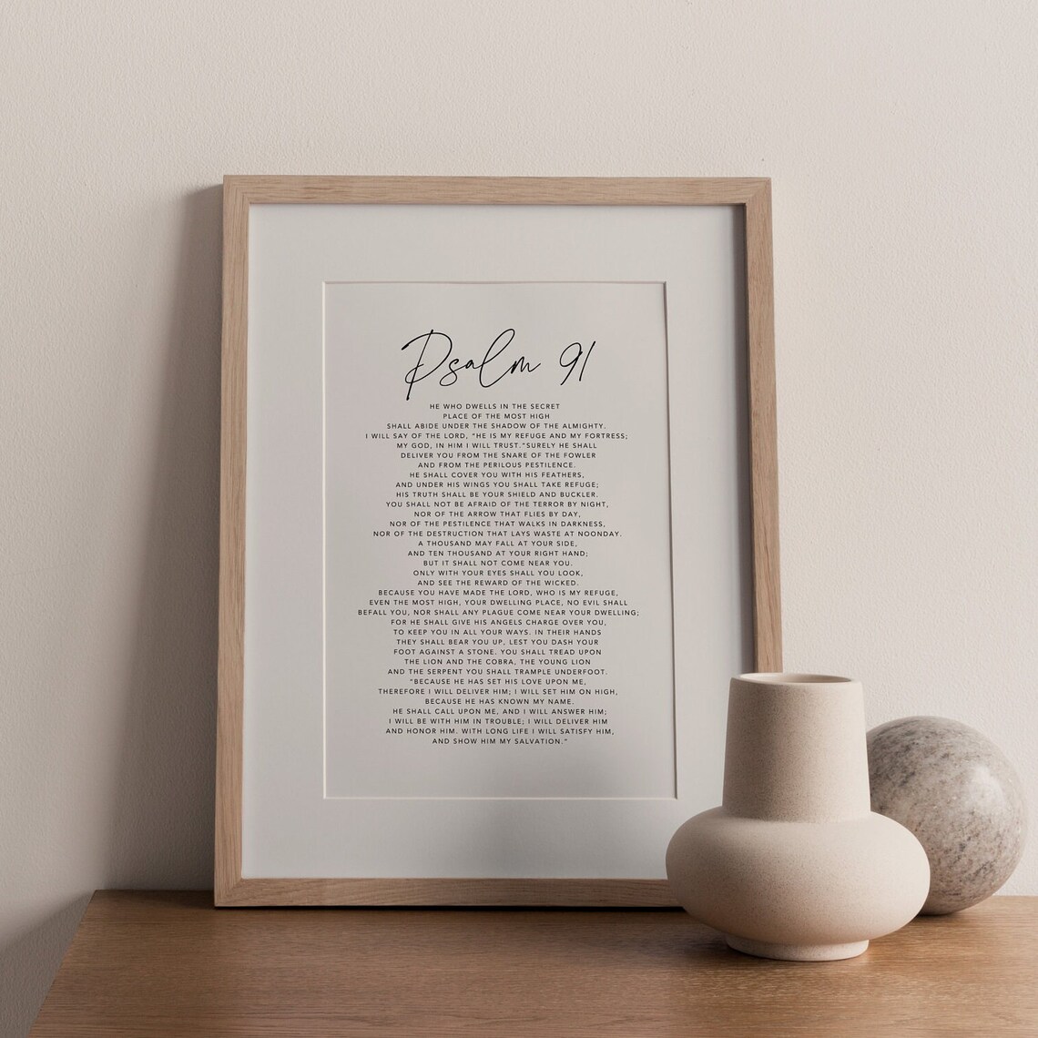Psalm 91 Printable, Psalm 91 Wall Art, Bible Verse Printable, Christian ...