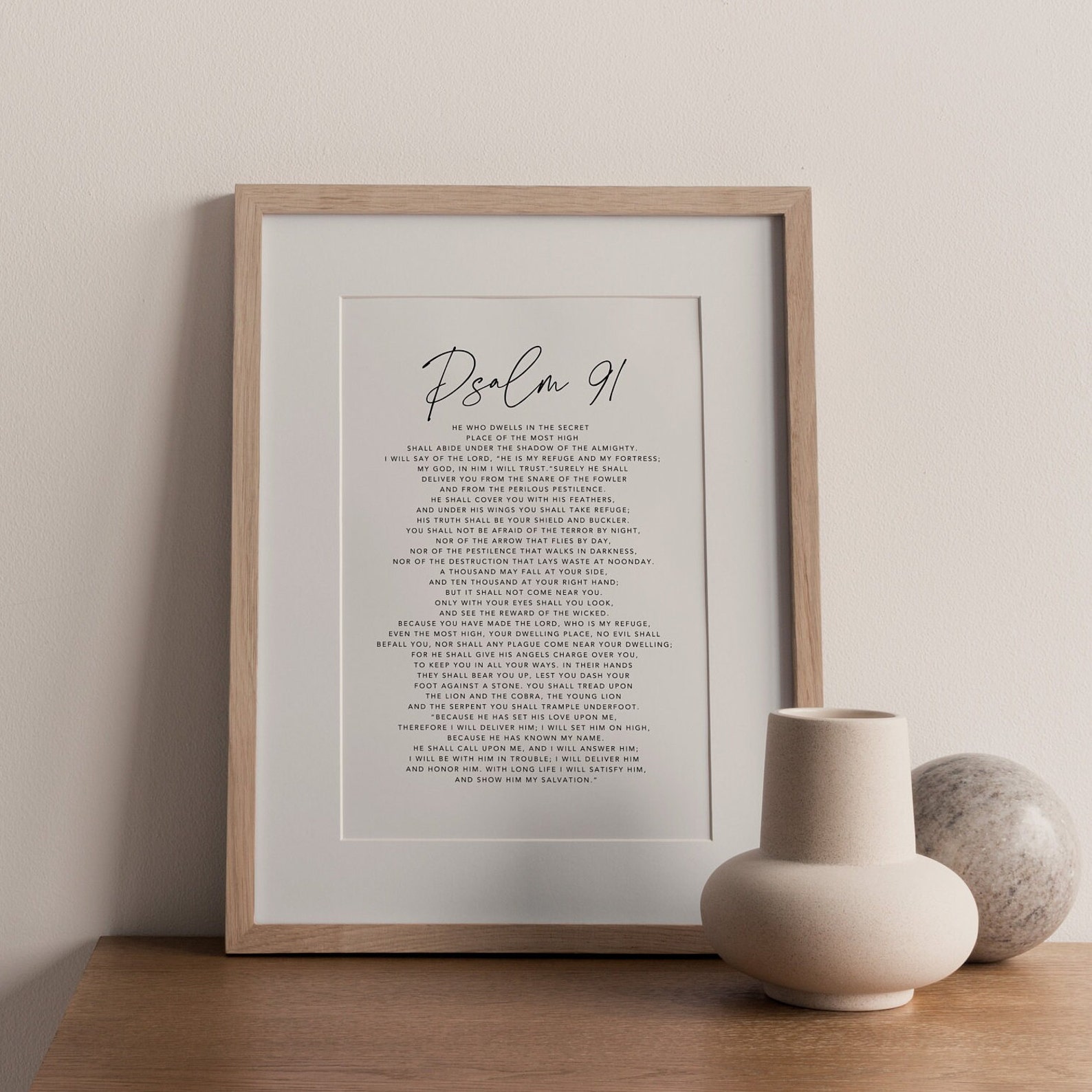 Psalm 91 Printable, Psalm 91 Wall Art, Bible Verse Printable, Christian ...