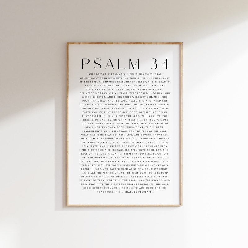 Psalm 34 - Etsy
