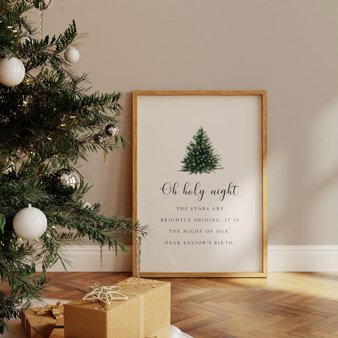 Oh Holy Night Wall Art, Christian Christmas Wall Art, Christian ...