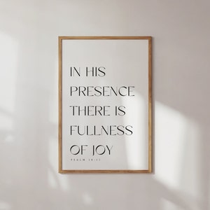 Psalm 16:11, in His Presence There is Fullness of Joy, Modern Christian ...