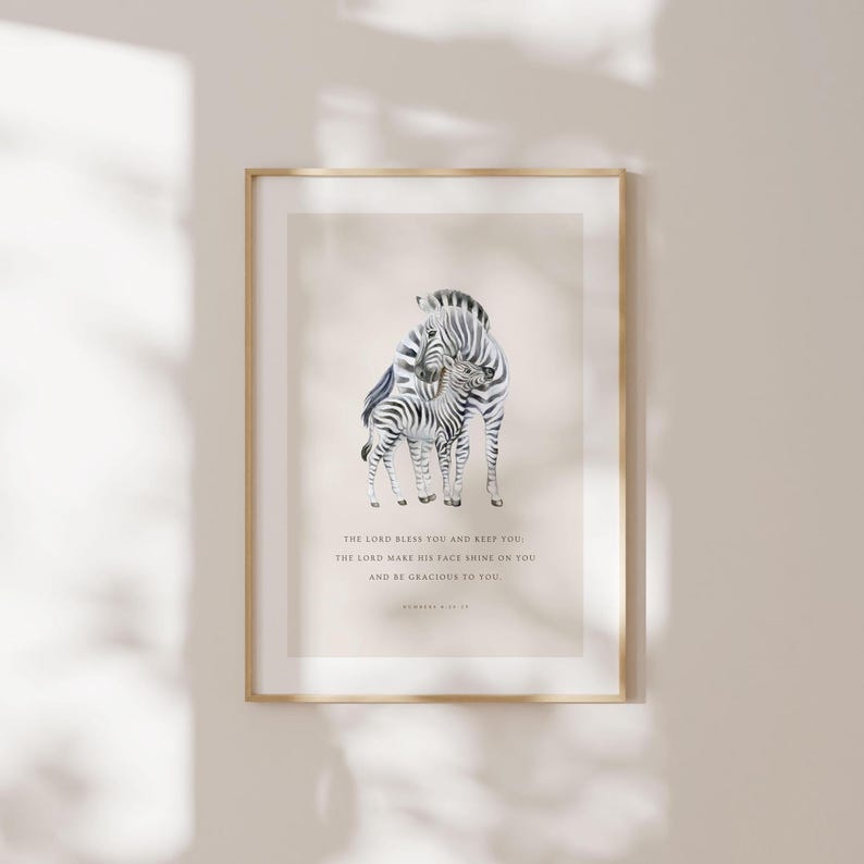 Numbers 6:24-25, the Lord Bless You, Christian Nursery Wall Art ...