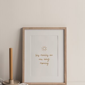 His Mercies Are New Every Morning Printable, Bible Verse Printable ...