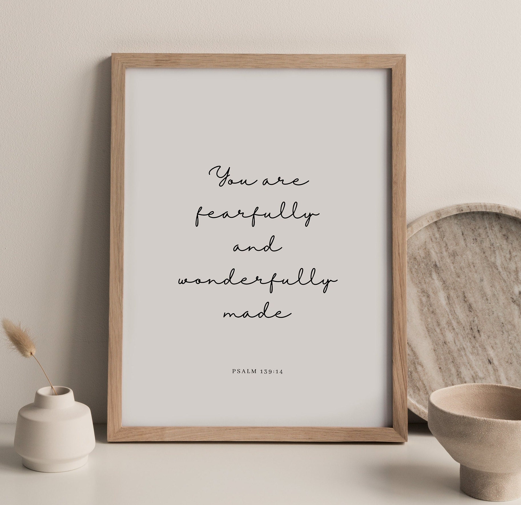 Psalm 139:14, Fearfully & Wonderfully Made, Nursery Bible Verse Wall ...