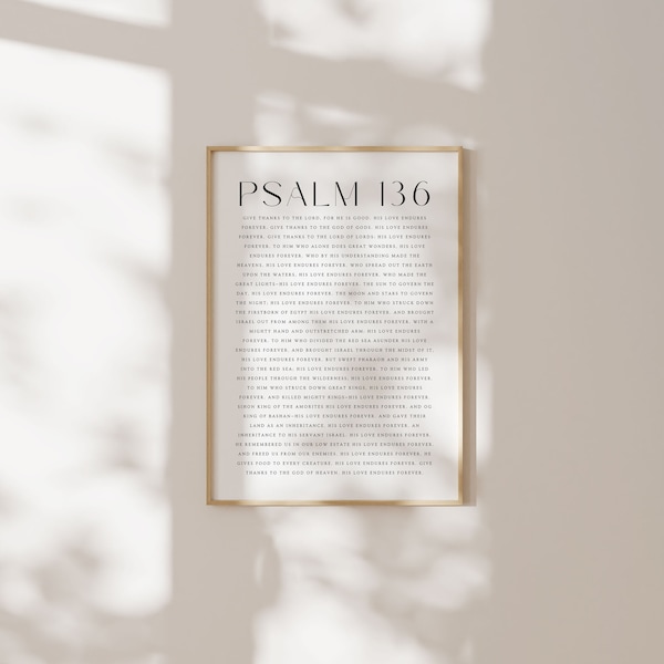 Psalm 136 - Etsy