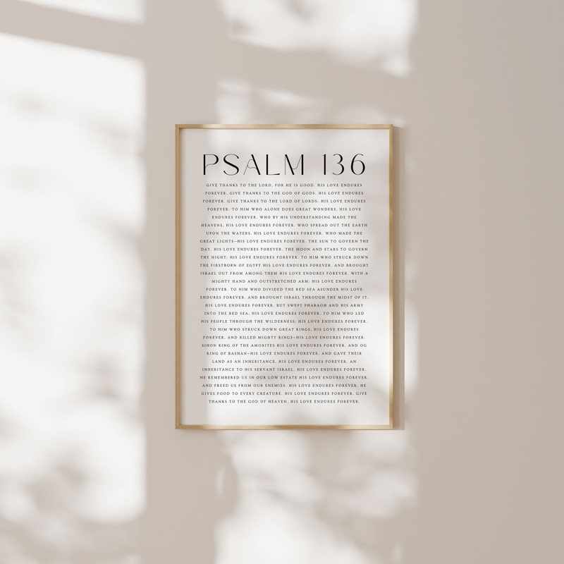 Psalm 136 - Etsy