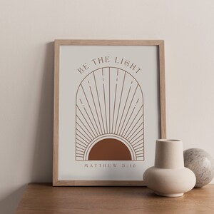 Matthew 5:16, Be the Light Printable, Bible Verse Printable Wall Art ...