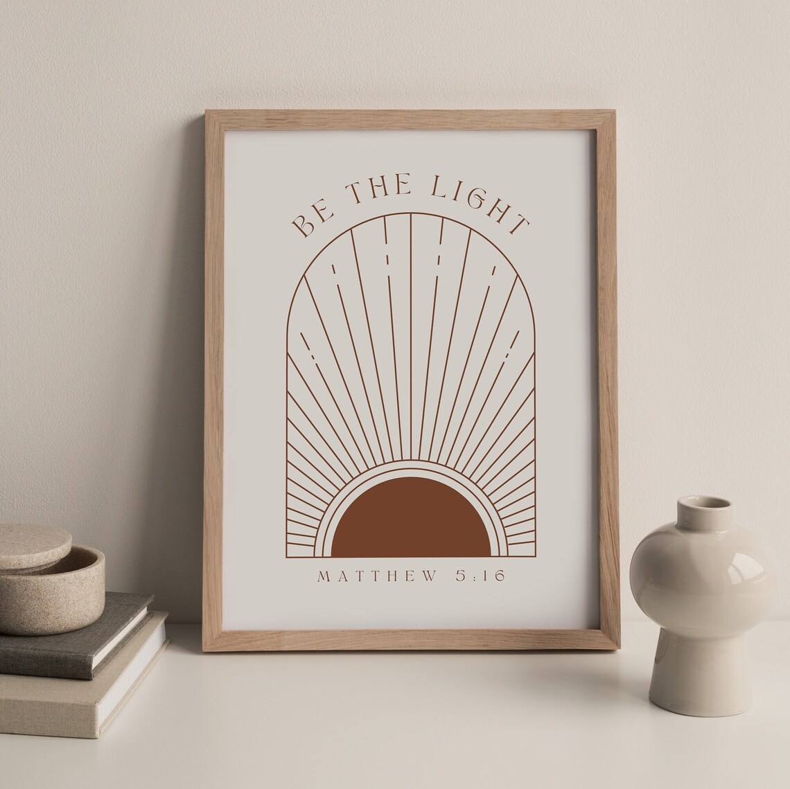 Matthew 5:16, Be the Light Printable, Bible Verse Printable Wall Art ...