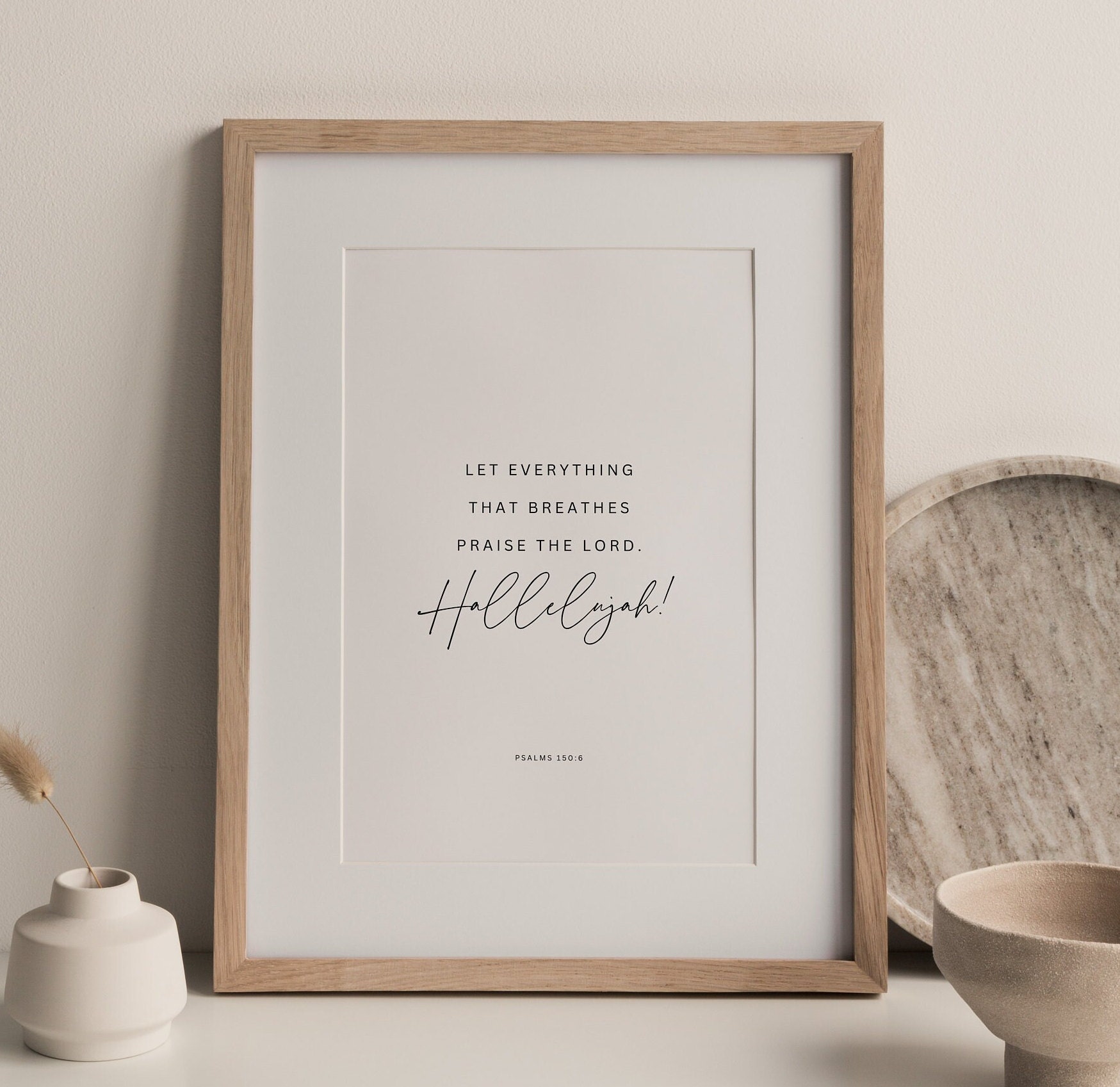 Psalms 150:6, Praise the Lord, Hallelujah Poster, Bible Verse Wall Art ...