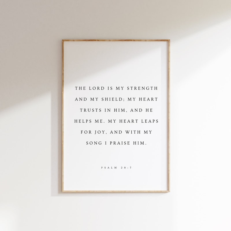 Psalm 28 7 - Etsy