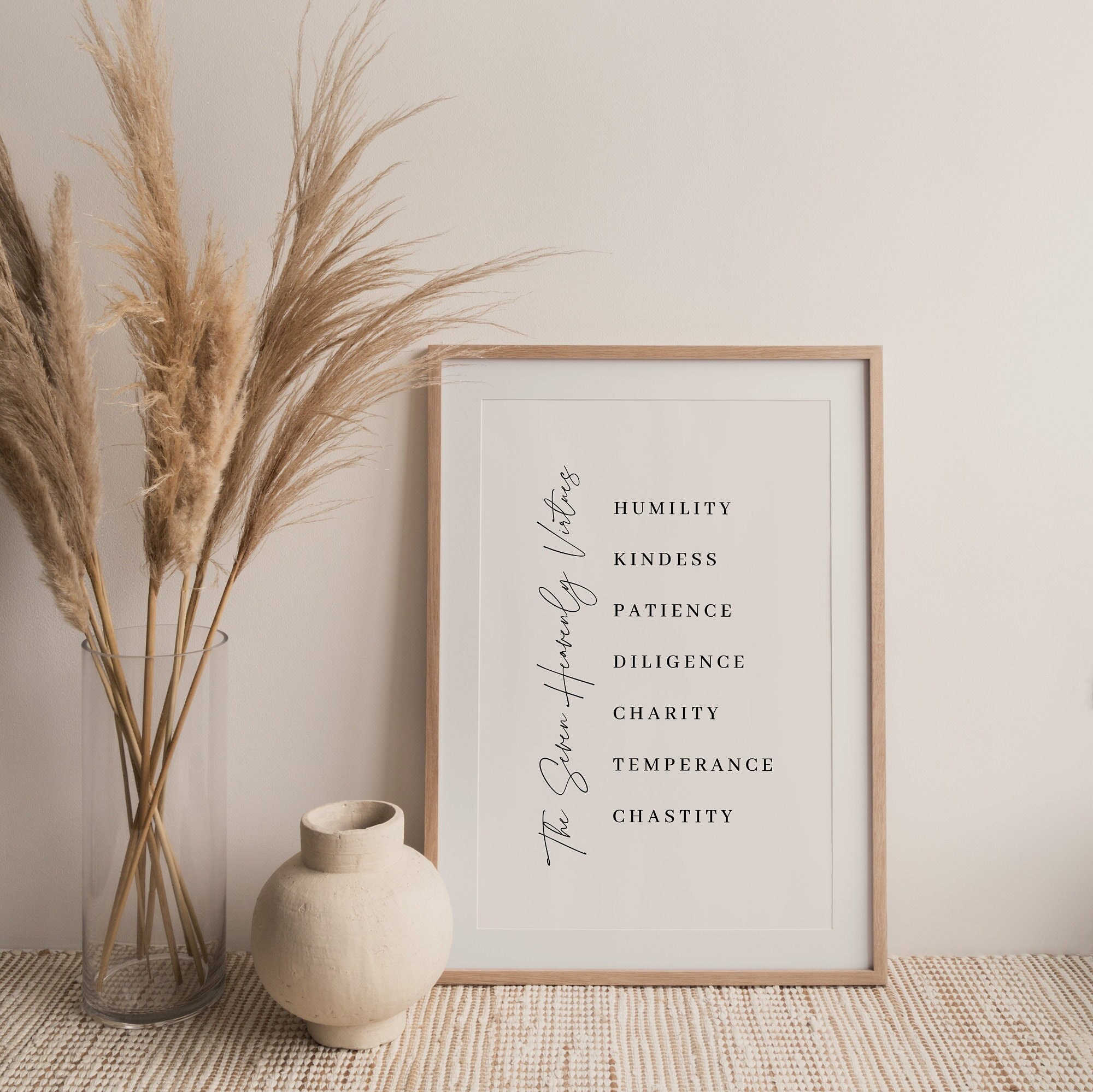 The Seven Heavenly Virtues Wall Art, the Seven Heavenly Virtues ...