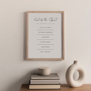 Set of 2 Bible Verse Wall Art, Fruit of the Spirit, the Armor of God ...