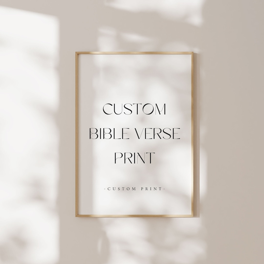 Custom Bible Verse Printable, Custom Bible Verse Wall Art, Custom ...