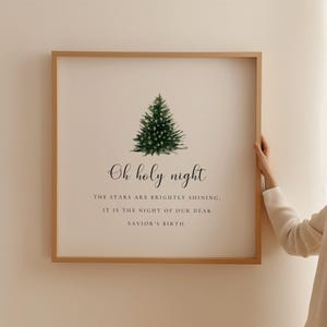 Oh Holy Night Wall Art, Christian Christmas Wall Art, Christian ...