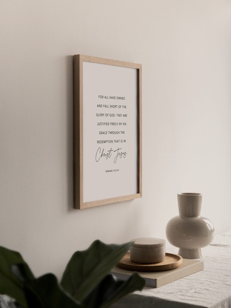 Romans 3:23-24, Bible Verse Printable, Scripture Printable, Bible Verse ...
