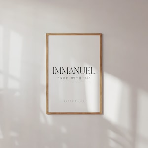 Matthew 1:23, Immanuel, God With Us, Christmas Bible Verse Printable ...