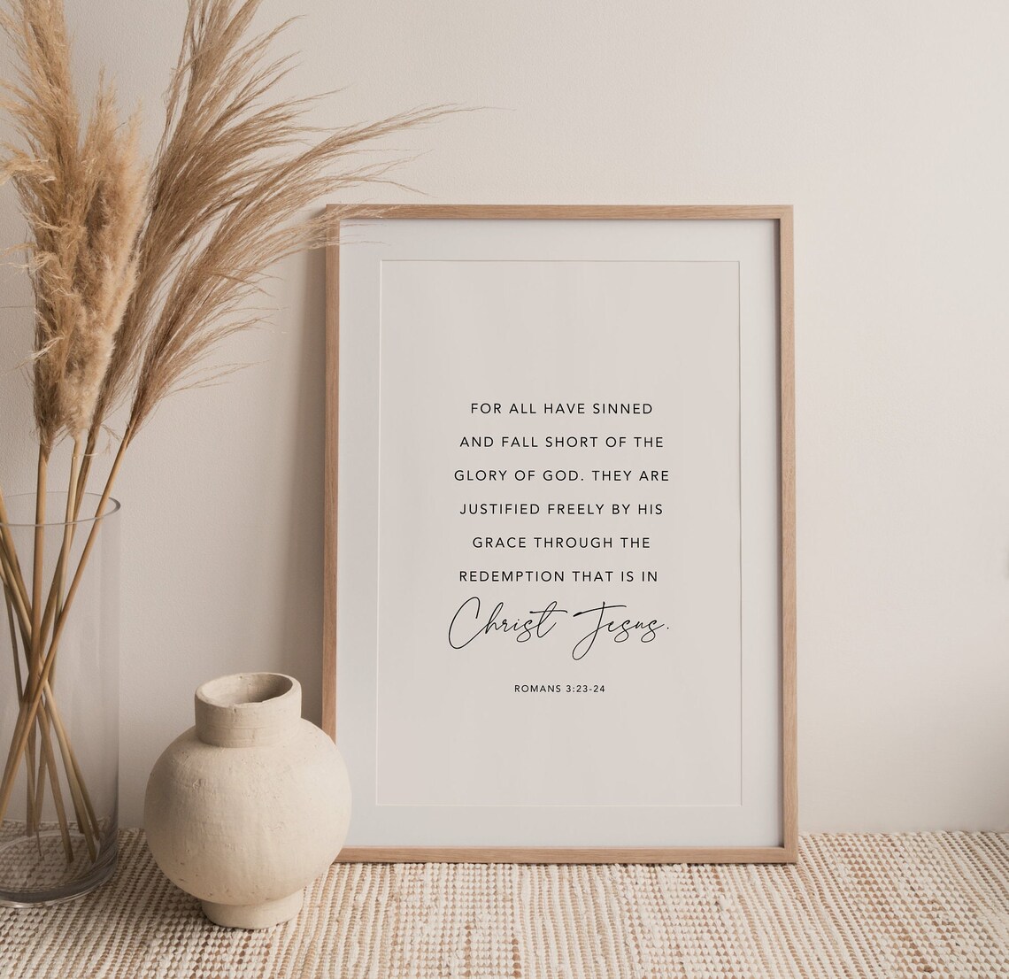 Romans 3:23-24, Bible Verse Printable, Scripture Printable, Bible Verse ...