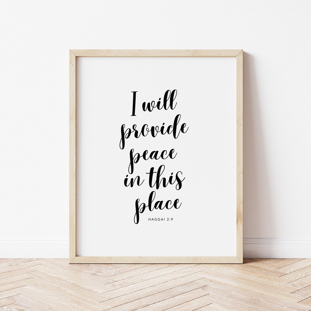 Haggai 2:9, I Will Provide Peach in This Place, Bible Verse Printable ...