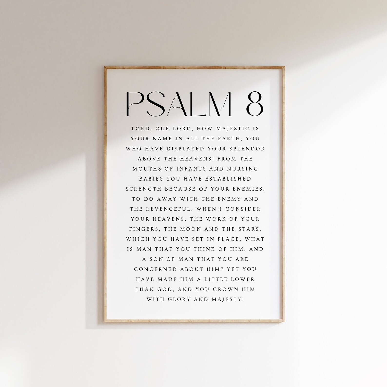 Psalm 8, Lord, Our Lord How Majestic is Your Name, Bible Verse ...